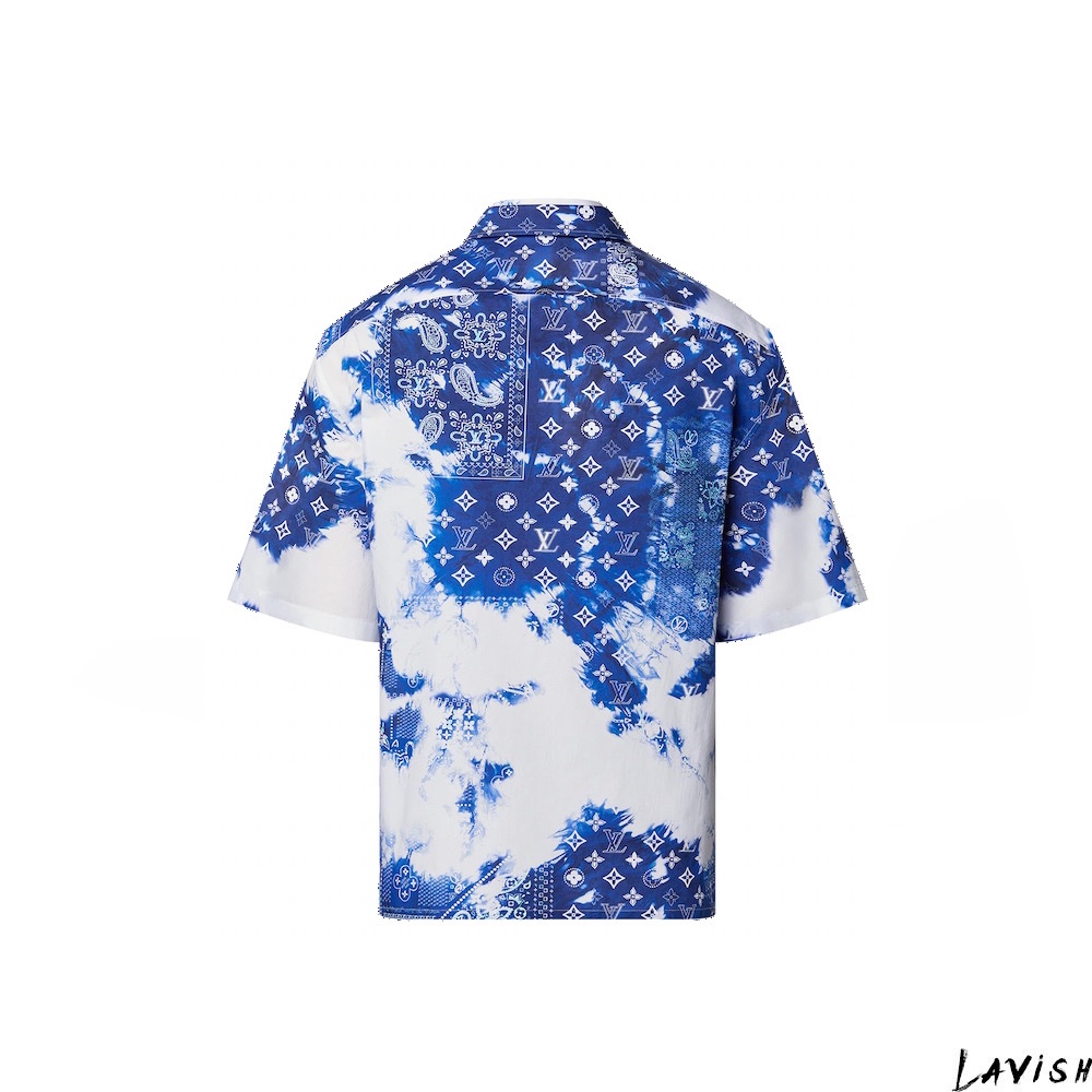Louis Vuitton - Monogram Bandana Shortsleeve Shirt (Blue/White) - Lavish